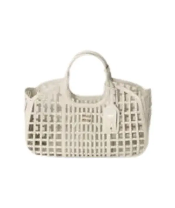 Miu Miu Leather Basket - Chalk White | Editorialist
